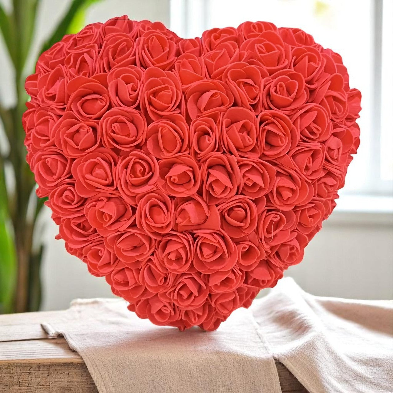 Heart Roses- 22Cm Heart Shaped Red + Gift Box – Vachi