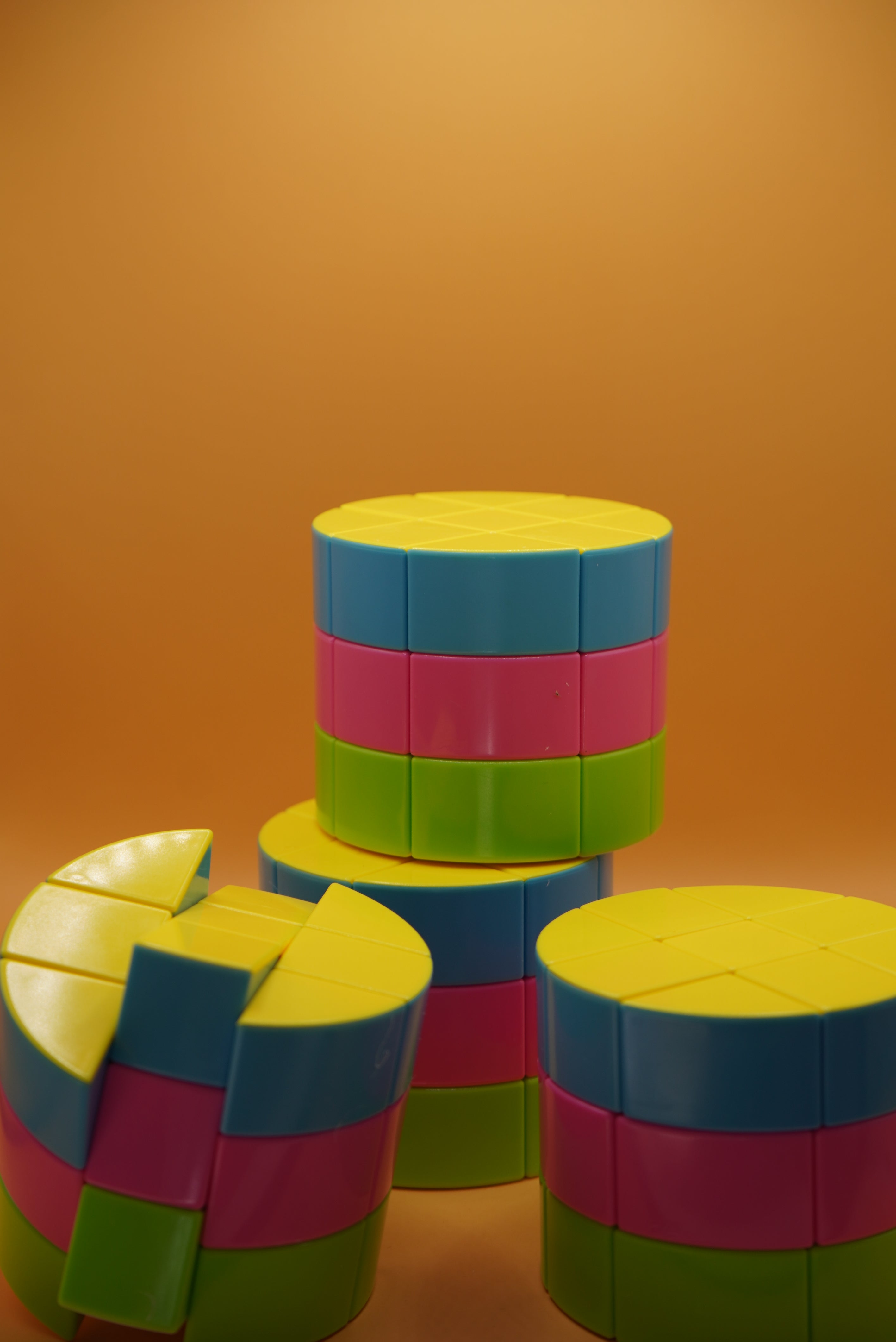 Colorful Cylinder Puzzle Cube – Brain Teaser Toy (6/Box) – Vachi