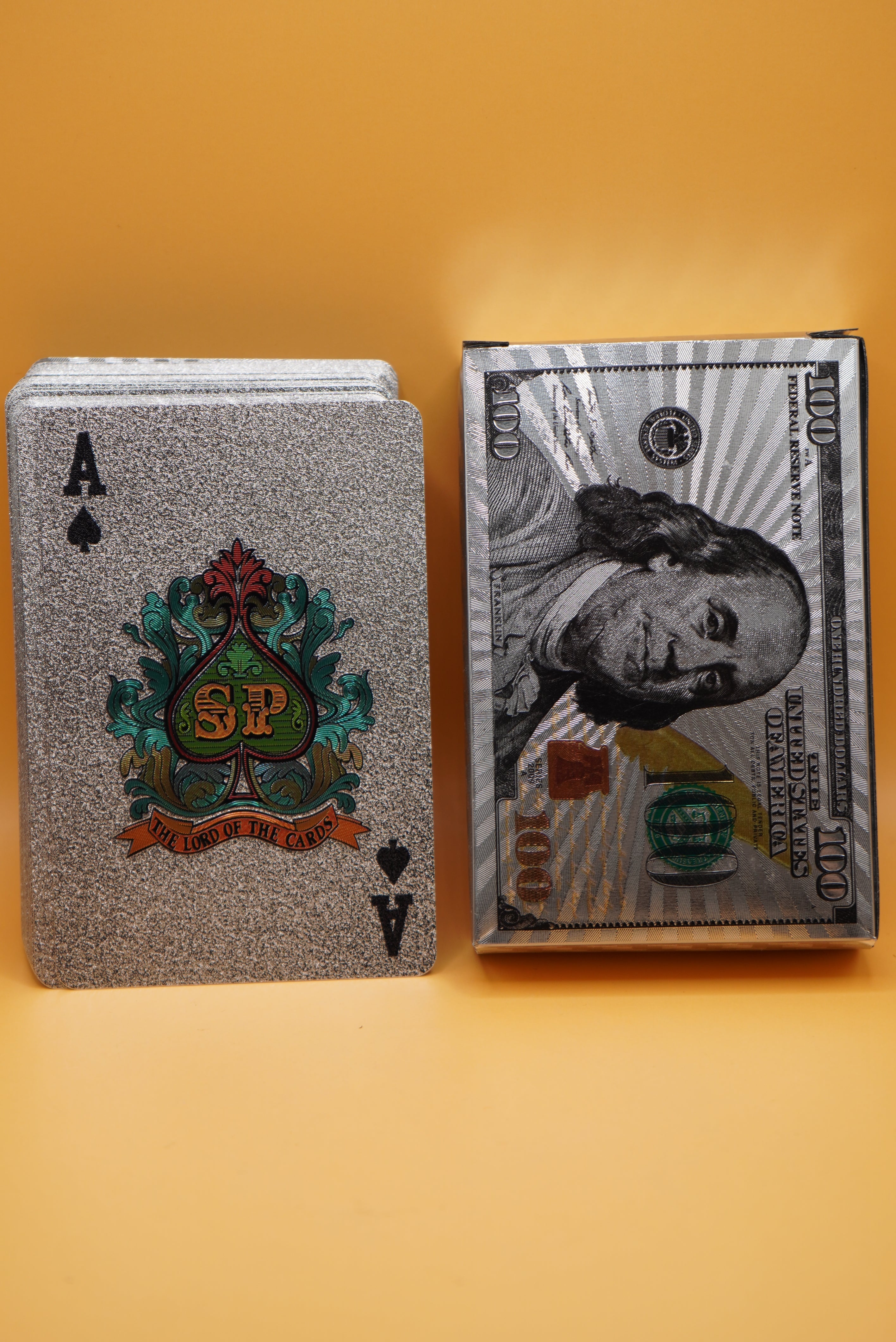 Premium Metallic Playing Cards – Silver Series – Vachi