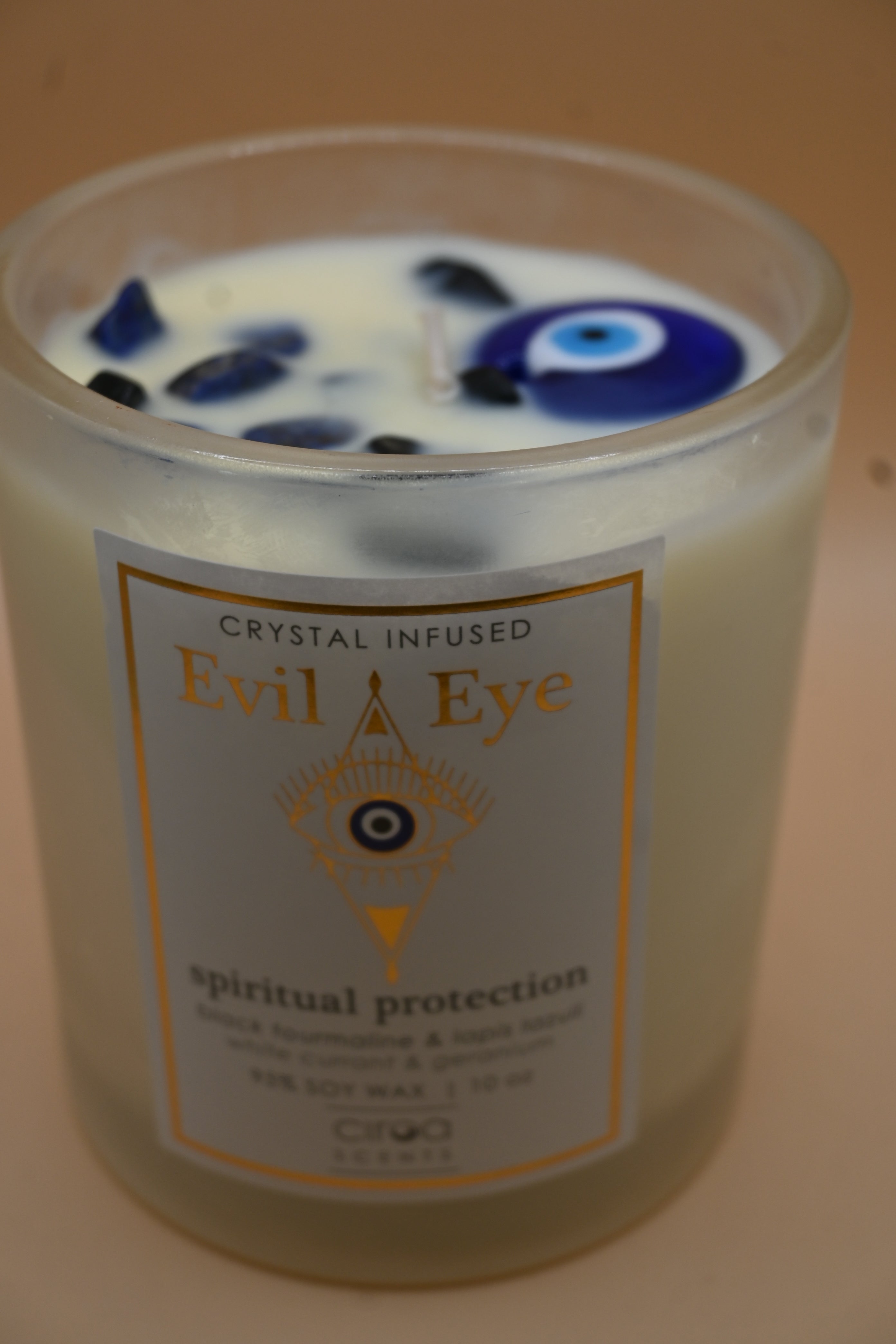 Evil Eye Crystal Infused Candle - Spiritual Protection – Vachi