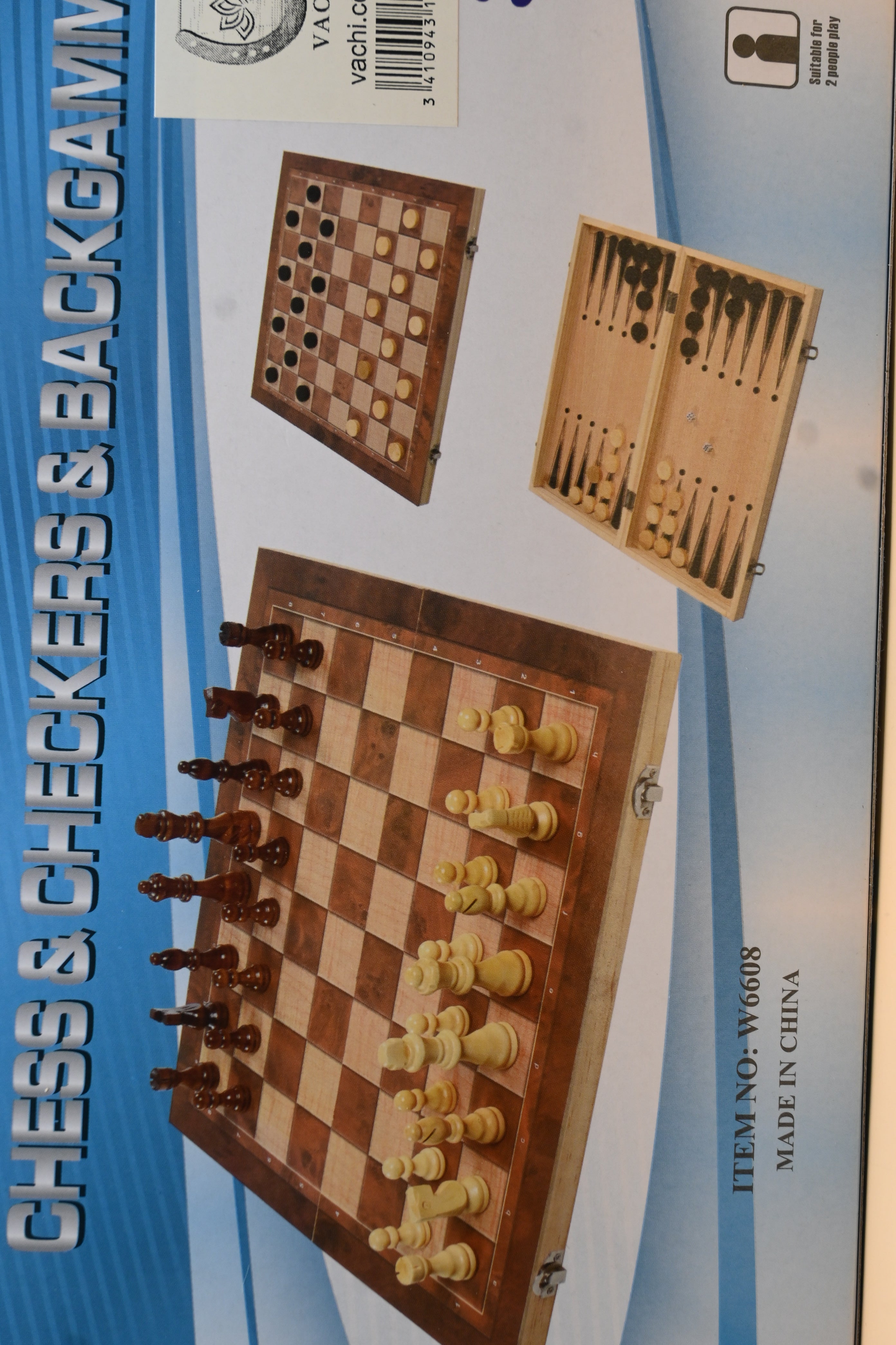 Chess, Checkers & Backgammon 3-in-1 Game Set 6713 – Vachi