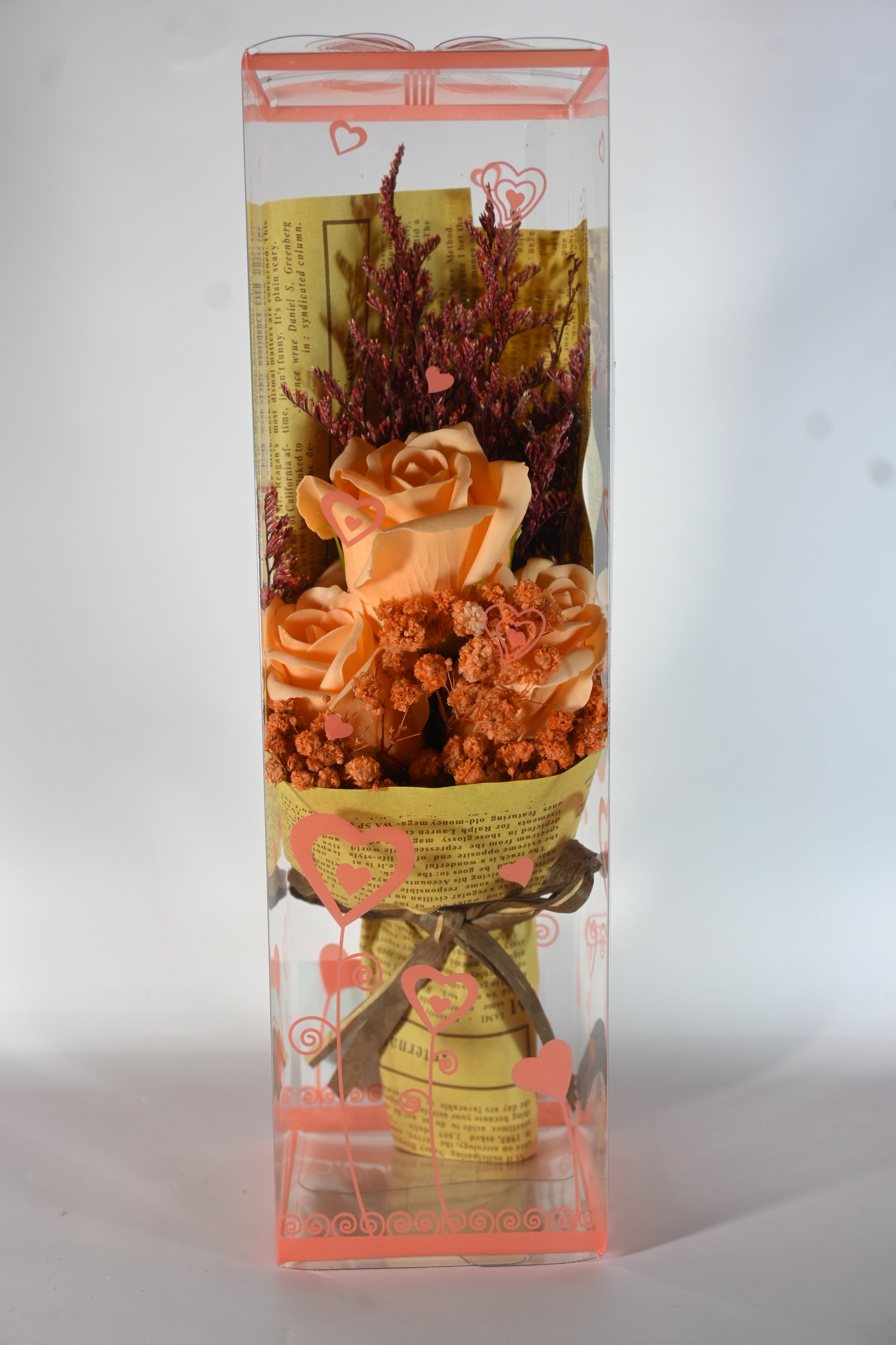 Bright Heart Preserved Flower Bouquets in Heart-themed Packaging 3059 ...